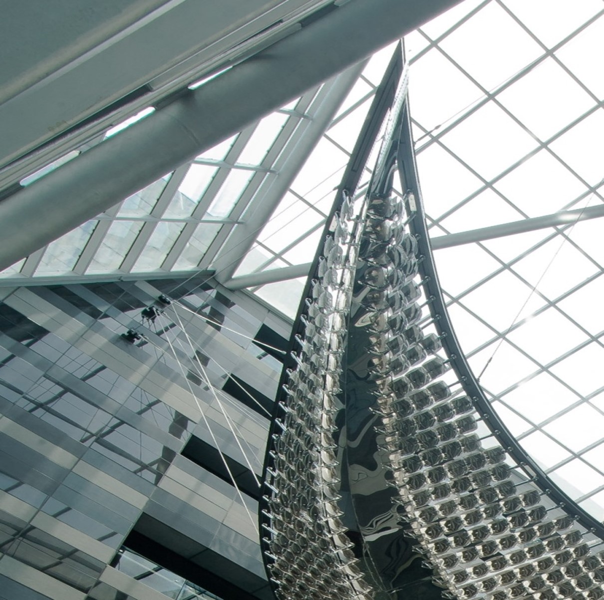 Reflective Flow Chandelier, Qatar | Macalloy Stainless Steel cables